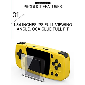 UUPOI New Handheld Game Console, Retro Mini 1.5 inch IPS Screen Open Source Handheld Game Players, Support 13 Emulators, External Expansion Storage, Keychain Mini Console Gifts for Children