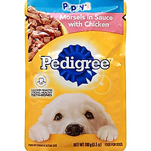 Pedigree Chicken Wet Dog Food Morsel in Sauce 3.5 OZ - 0023100119051