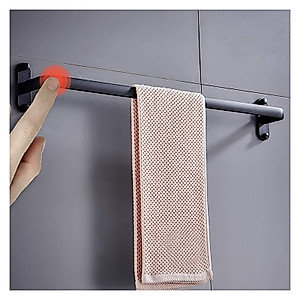 Towel Racks Wall Mount Towel Rail, Wall Mounted Family Kitchen Bathrooms Holder Towel Rails Space Aluminum Home Bath Towel Bar Towel Holder Bathroom Hardware/Gold/60Cm (Color : Gold, Size : 40Cm)