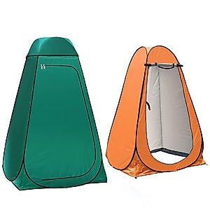 anngrowy Shower Tent Pop-Up Privacy Tent Camping Portable Toilet Tent Outdoor Camp Bathroom Changing Dressing Room Instant Privacy Shelters for Hiking Beach Picnic Fishing Potty, Extra-Tall 2 Colors