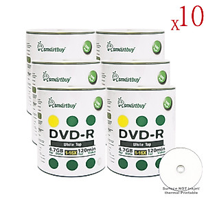 Smartbuy 6000-disc 4.7gb/120min 16x DVD-R White Top Blank Data Recordable Media Disc