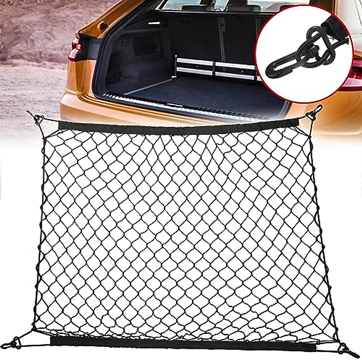 Car Trunk Luggage Storage Cargo Organizer Elastic Mesh Net Styling Accessories, for Volvo S60 S90 V60 V90 XC60 XC90 Accessories