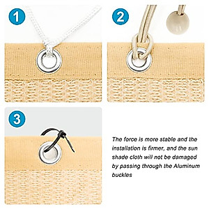 Artpuch Pergola Shade Cover 10'X12'FT Outdoor Sun Shade Cloth with Grommets Shade Tarp for Patio, Carport, Backyard