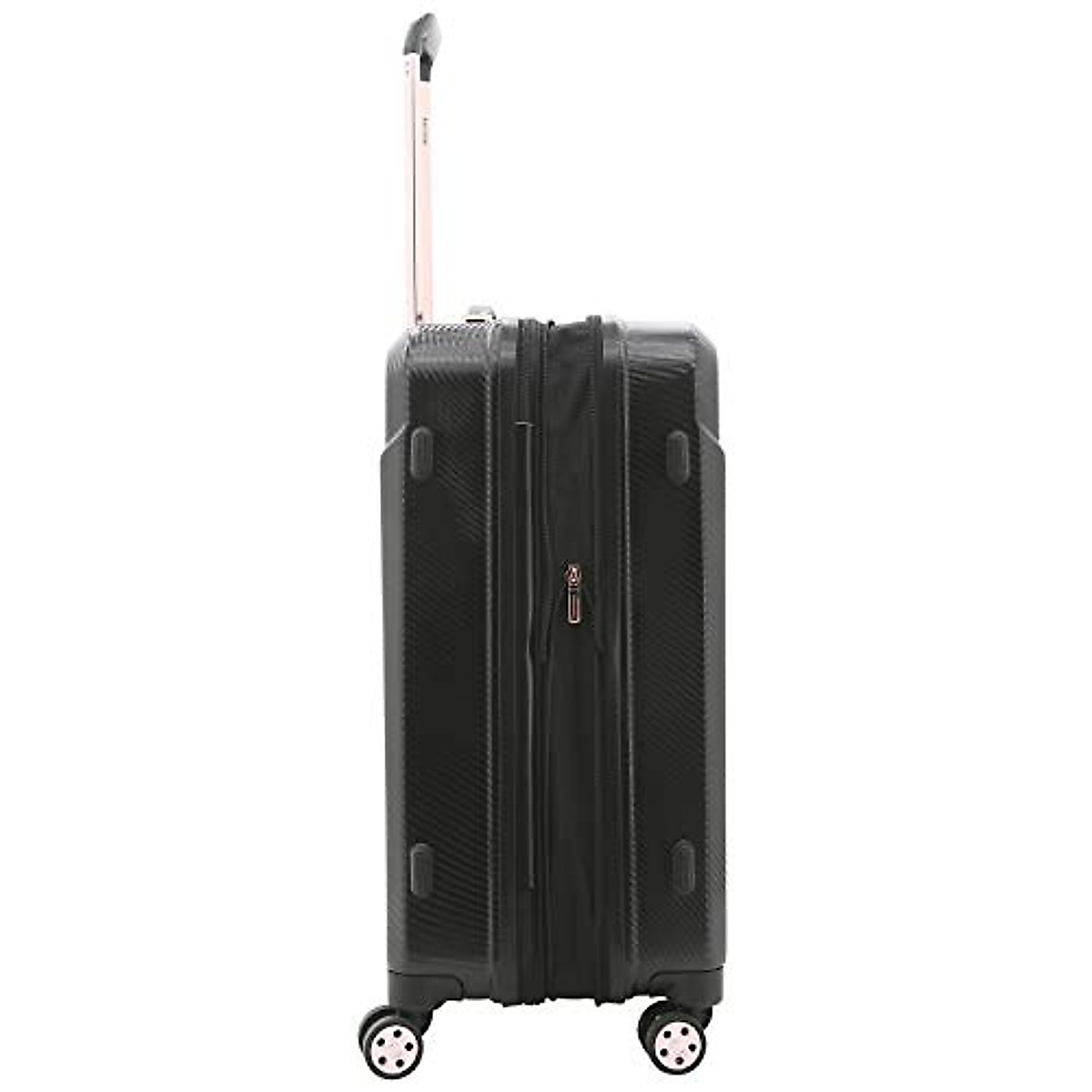 kensie Women's Dawn Hardside Spinner Luggage, Black, 3-Piece Set (20/24/28)
