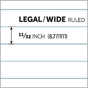 Office Depot Glue-Top Writing Pads, 8 1/2in. x 11in., Legal Ruled, 50 Sheets, White, Pack Of 12 Pads, 99409