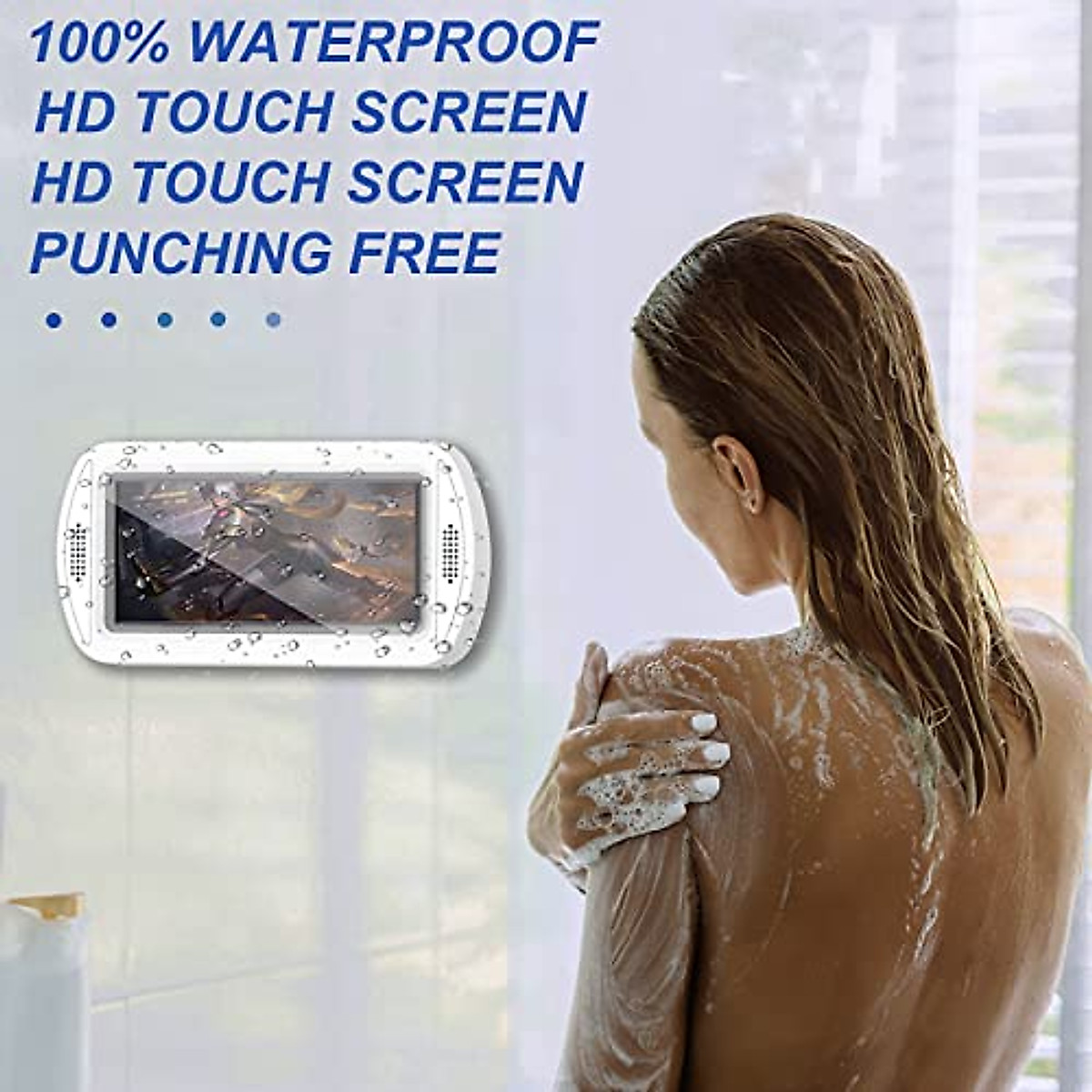 Wmbzxh Shower Phone Holder Waterproof Phone Mount Case for Shower Wall 360° Rotation Anti-Fog HD Touch Screen Bathroom Phone Holder for iPhone 11 12 13 Pro XR XS MAX Samsung Galaxy S21