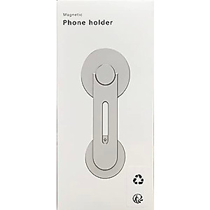 imluckies [Upgrated] Magnetic Laptop Phone Holder, 180° Adjustable Continuity Camera Mount Clip Compatible with Magsafe for iPhone 14 13 12 Series, for iOS 16 & MacBook macOS 13 Ventura, Silver