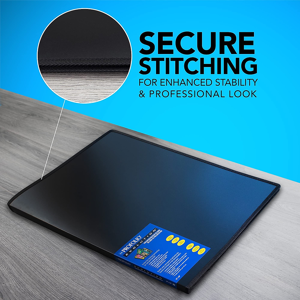 ProFolio Evolution 16x20 Black Photo Album Book with 48 Pages - Protective Plastic Sleeves for Safe Document Storage