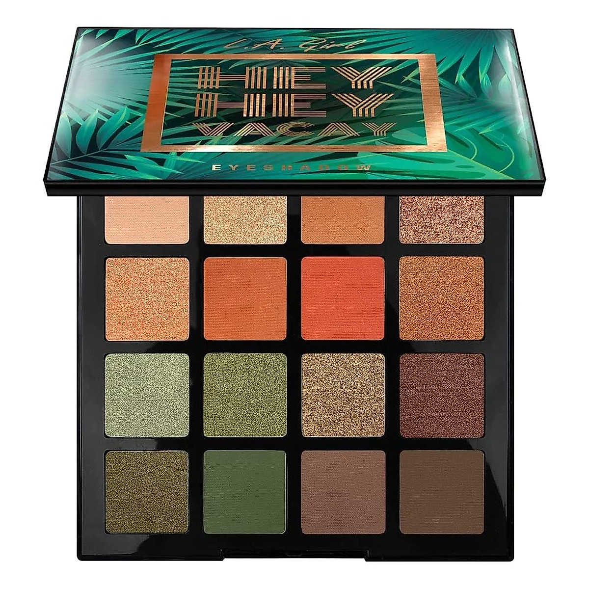 L.A. Girl Hey Hey Vacay 16 Colors Eyeshadow Palette, Good Times & Tan Lines