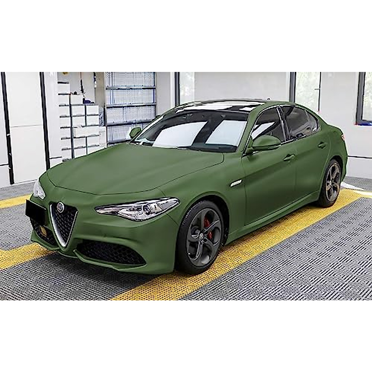 Matte Flat Army Green Vinyl Wrap Auto Car Motorcycle Boat Sheet Film 1FT x 5FT Tool Kit