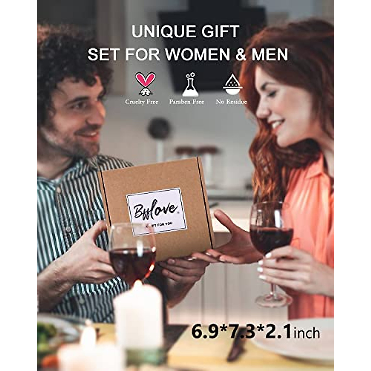 Gifts for Women, BFF LOVE-5pcs Cherry Blossom Bath and Body Set, Spa Kit Gift Set for Women with Massage Oil, Scented Candle, Bath Salt, Hand Cream & Soap, Gift Baskets for Women