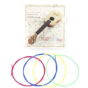 Ukulele Strings Set,4pcs/Set Colorful Nylon Strings Replacement Part Accessory for Ukelele