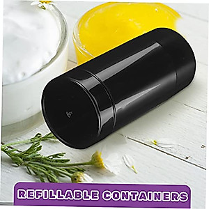 Empty Refillable Bottle 24 pcs for Refillable Cosmetic Aroma Bottle Filling Mini Balm Stick Tube Bottles Cream Black DIY Sample Empty Up Containers Lip Crafting Care Gloss Lipstick Round Tubes ( Color