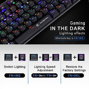 Mechanical Keyboard Wired 87 Keys RGB Gaming Keyboard Brown Switches LED-Backlit Mode Computer Game Keyboard for Office Gaming Gamer