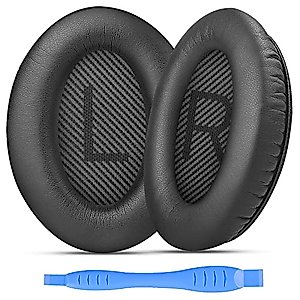 Replacement Ear Pads for Bose QC25 QC35 Headphones Earpads Cushions, Also Fits QuietComfort 2/QC15/QC35II/Ae2/Ae2i/Ae2w/SoundLink1&2/SoundTrue1&2 Around-Ear, Soft and Comfortable Memory Foam