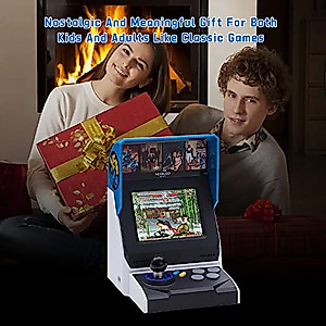 NEOGEO Mini Arcade International Version, 40 Pre-Loaded Classic SNK Games:The KING of The FIGHTERS / METAL SLUG and More, Built-in Clearly 3.5”LCD Screen, HDMI and 2 Gamepad Ports