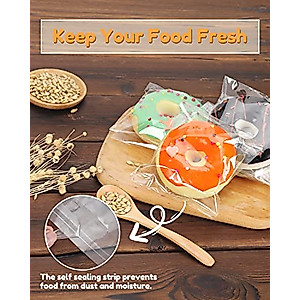 400pcs Self Sealing Cellophane Bags, 4x6 Inch Clear Cookie Bags for Packaging, Cellophane Treat Bags for Small Business, Sealable Poly Bags for Homemade Cookies, Candy, Favors, Snacks, Cards, Soap