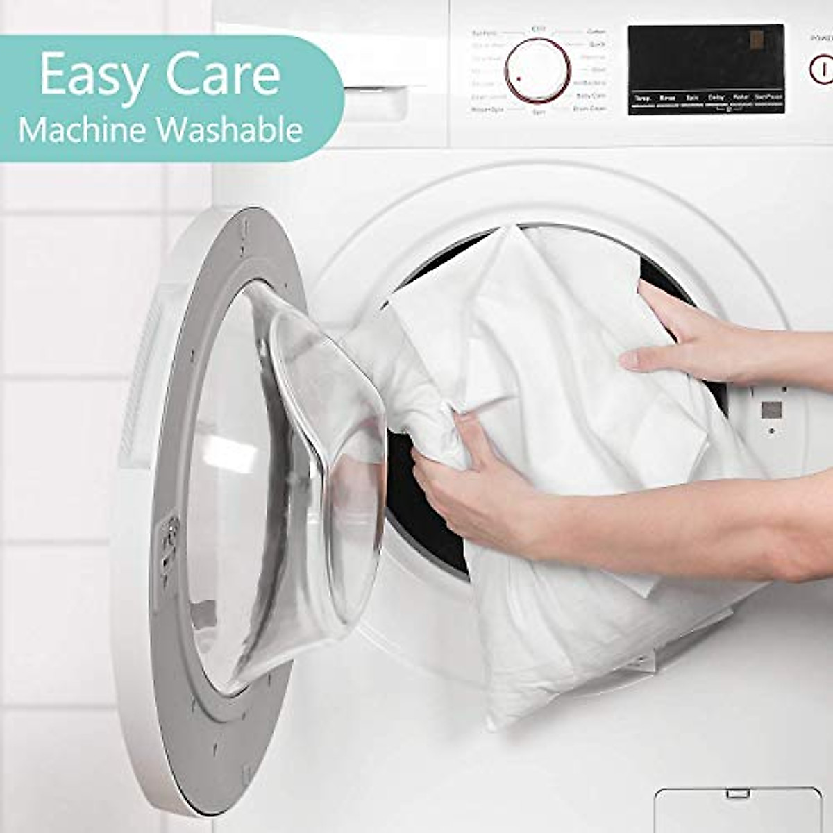 TILLYOU Toddler Bed Pillow with Pillowcase, Ergonomic Cotton Baby Pillow for Sleeping,Kids Travel Pillow with Case, 13”x18”, White