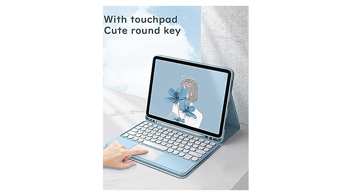 HENGHUI Keyboard Case for iPad Mini 6th Generation Touchpad Detachable ...