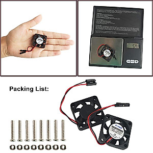 MakerFocus 2pcs Raspberry Pi 4B Fan DC Brushless Cooling Fan 3.3V 5V Heatsink Cooler Radiator Connector Separating One-to-Two Interface for Raspberry Pi 4/ Pi 3/3B+ and Pi Zero/Zero W or Other Project