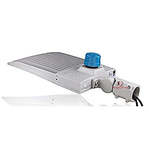 300 Watt LED NextGen II Parking Lot Lights – 40,000 Lumens – Super Efficiency 130 Lumen to Watt - 5000K - with Photocell - Silver/Gray Housing