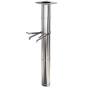 Stainless Steel Commercial Hood System, Includes 8' Long Stainless Steel Exhaust Hood, Rooftop Exhaust Fan, Untempered Supply Fan, Roof Curbs, Insulated Grease Duct, and Electrical Controls