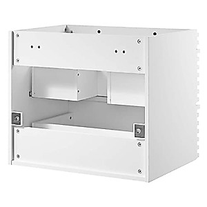 Modway Render 23.5" MDF Wood Wall-Mount Bathroom Vanity Cabinet in White