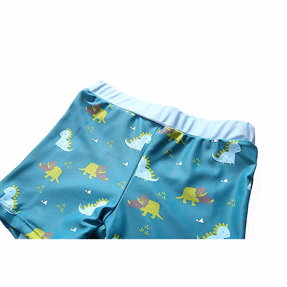 Best for All Baby Toddler Boys Two Pieces Swimsuit Set Swimwear Dinosaur Bathing Suit Rash Guards with Hat UPF 50+ (Lake Blue, 2-3 Years)