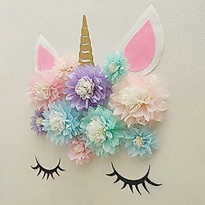 Mybbshower Pastel Tissue Paper Flower Baby Shower Centerpiece Living Room Wall Decor Pack of 10