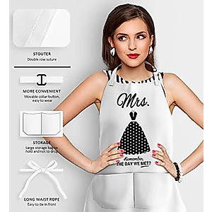 Wedding Gifts Engagement Gifts for Couples Mr and Mrs Aprons for Couples Gifts, Bridal Shower Gift Anniversary Christmas Gifts for Couple Mr and Mrs Gifts, 8 Pack Kitchen Cooking Apron Gift Set