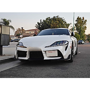 iJDMTOY Compatible with 2020-up Toyota Supra GR No Drill Front Bumper Tow Hook License Plate Mounting Bracket Adapter Kit