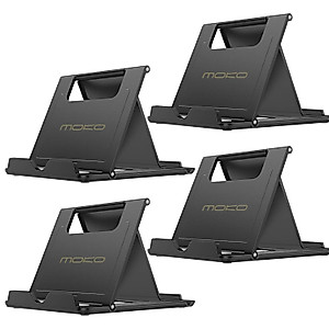 MoKo Adjustable Foldable Portable Electronic Device Stand, Compatible with 6-11 Inch Tablets and Phones, Strong and Durable ABS and Rubber Construction, Easy to Adjust and Fold