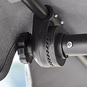 Outsunny 3-Seater Porch Swing Chair, Outdoor Swing Glider with Adjustable Canopy, Padded Breathable Seat, for Garden, Poolside, Backyard, Deck