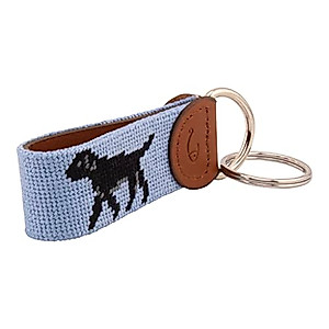 Huck Venture Black Lab Needlepoint Key Fob & Keychain (Black Lab)
