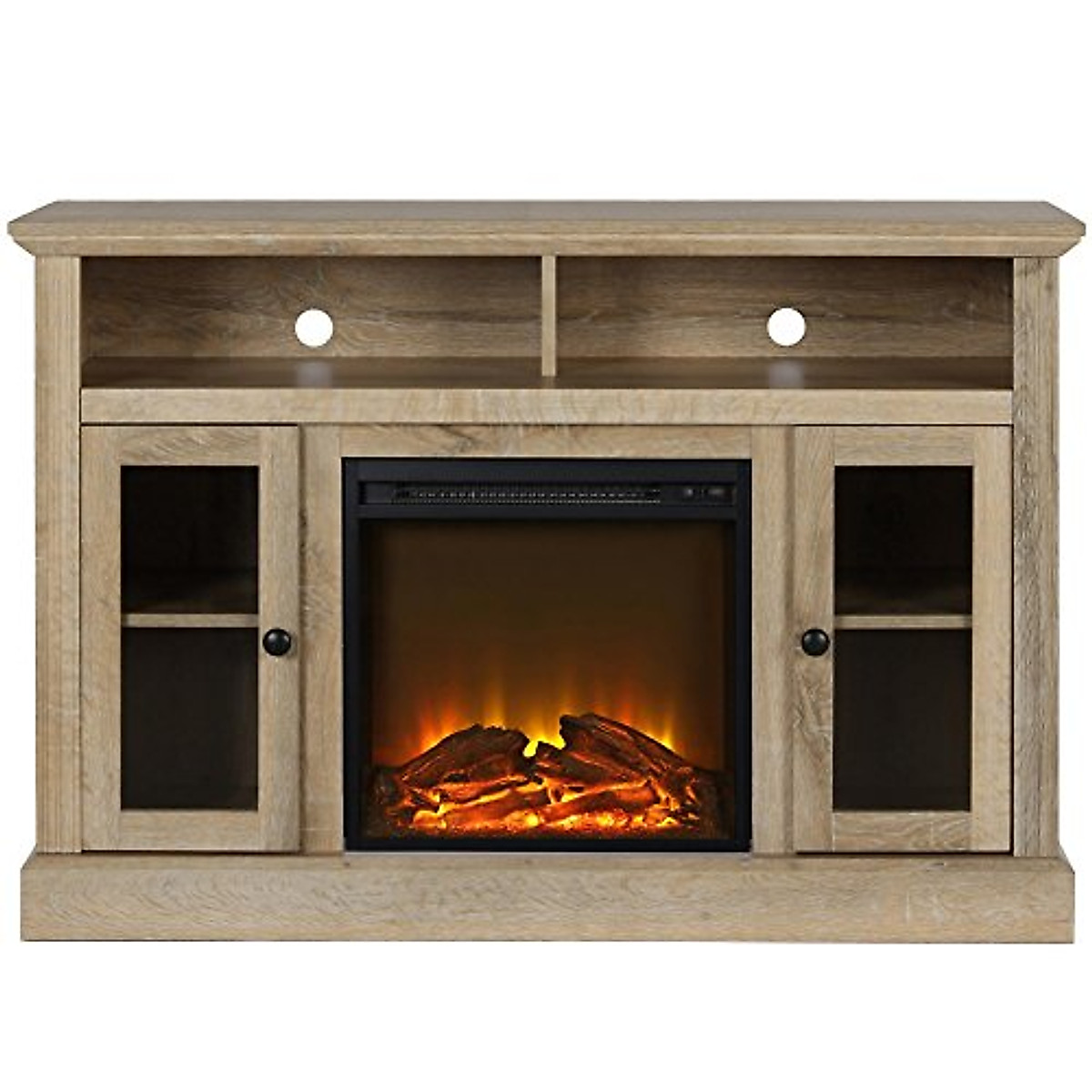 Ameriwood Home Chicago Electric Fireplace TV Console for TVs up to a 50", Natural