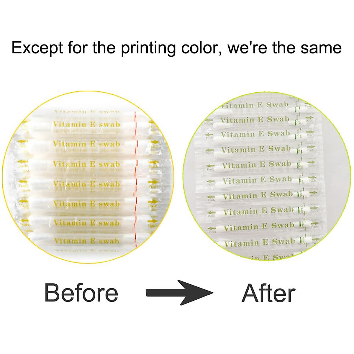 100 pcs Vitamin E Lips Oil Swabs Stick Disposable VE Cotton Swab Protect Lip Gum Anti-dry Moisture For Use Before Teeth Whitening (100 Pcs)