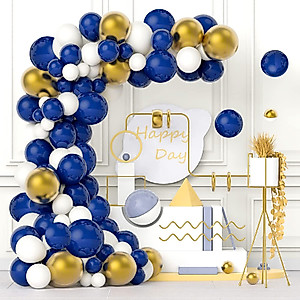 CANREVEL Metallic Gold Balloons - 100pcs Different Sizes 15/10/12/18 Inch Chrome Gold Latex Balloons Garland Arch Kit for Birthday Party Graduation Baby Shower Wedding Holiday Balloon Decoration