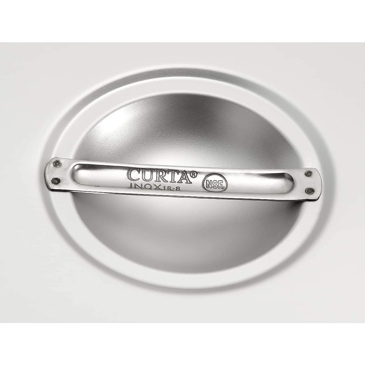 CURTA Full Size Hotel Pan Cover,18-8 Stainless Steel Solid Steam Table Catering Food Pan Lid with Handle