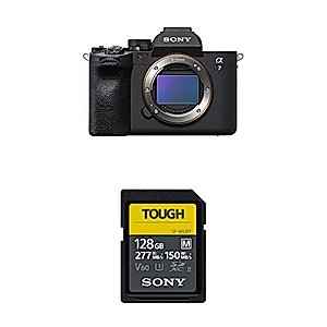 Sony Alpha 7 IV Full-Frame Mirrorless Camera & Sony Tough-M Series SDXC UHS-II Card 128GB