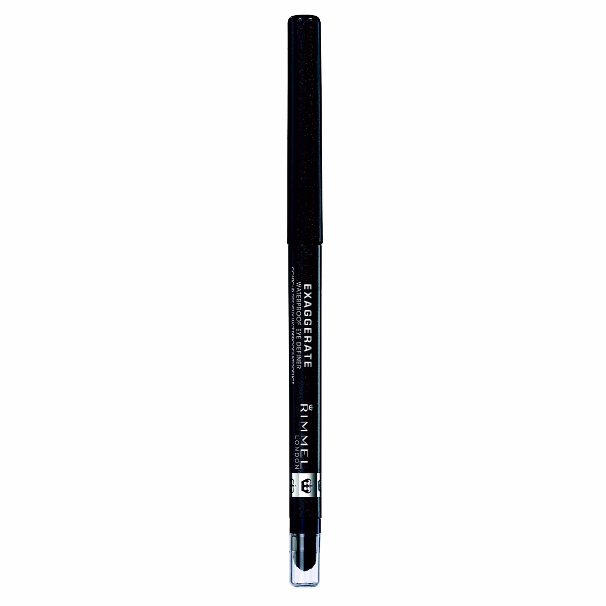 Rimmel London Exaggerate Waterproof Eye Definer Eyeliner, Highly Pigmented, Long-Wearing, Built-In Smudger, 264, Earl Grey, 0.01oz