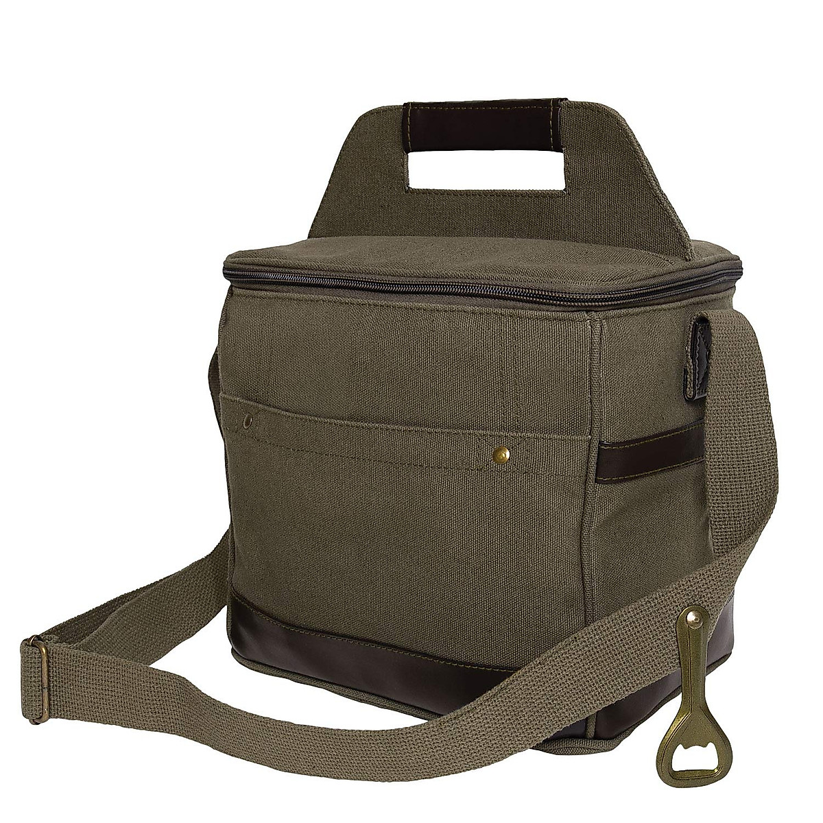 Rothco Canvas Insulated Cooler Bag - Keep Drinks Cold On The Go - Olive Drab