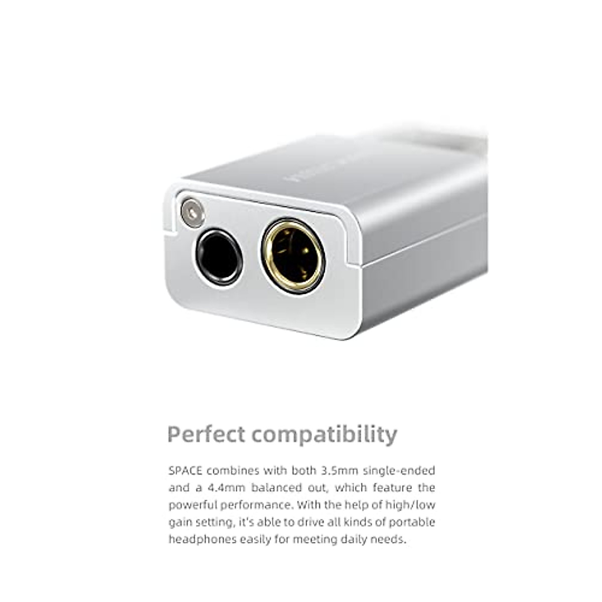 Fanmusic TANCHJIM Space Portable DAC Headphone Amplifier Support DSD256 32Bit/768kHz 3.5mm/4.4mm Output USB Type C Input DAC Amp