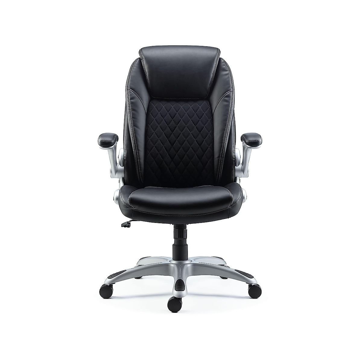Staples Sorina Bonded Leather Chair (Black, Sold as 1 Each) - Adjustable Office Chair with Plush Padding, Provides Lumbar, Arm and Head Support, Perfect Desk Chair for the Modern Office