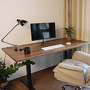 WOODCN Wood Table Top Universal 58x28 Inches,Walnut Rustic Workbench Top Countertop Desk Home Office,for Sit-Stand Height Adjustable Riser Desk