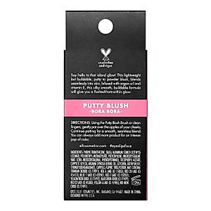 e.l.f. Putty Blush, Creamy & Ultra Pigmented Formula, Infused with Argan Oil & Vitamin E, Bora Bora, 0.35 Oz (10g)