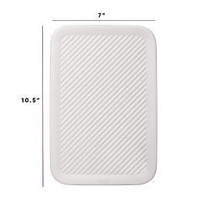 Superio Ribbed Collection - Superio Lid for Decorative Plastic Open Home Storage Bins Organizer Baskets, Medium White - for Organizing Closet Shelves Drawer Shelf 5 Liter