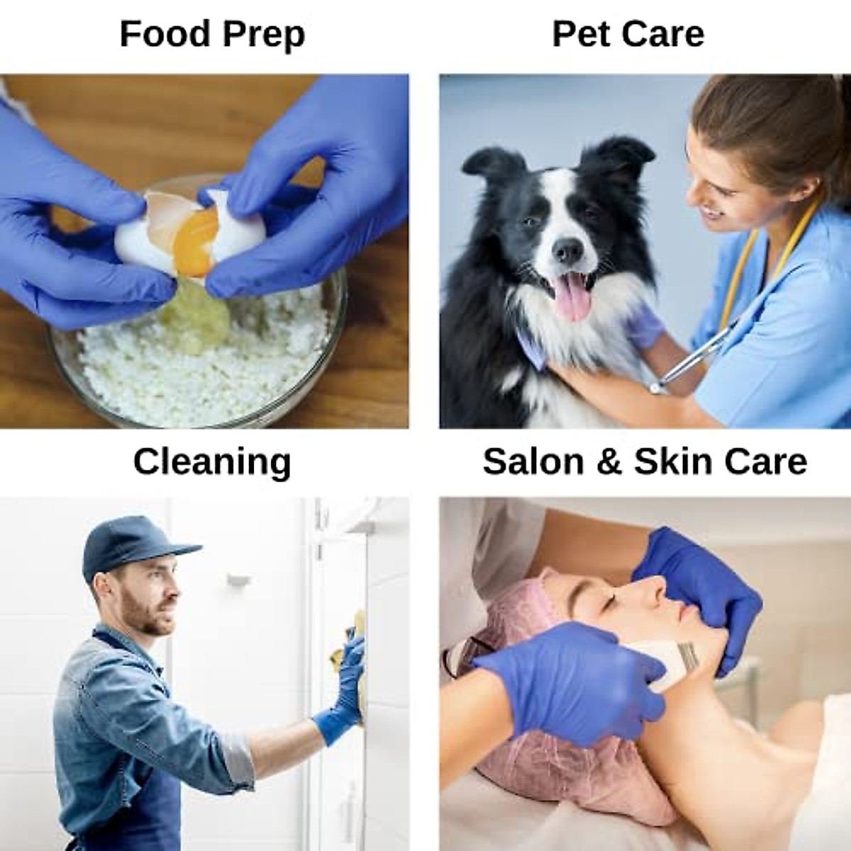 HCS Nitrile Exam Medical Gloves - [250] Rubber Gloves Disposable Latex Free Large - Chemo Rated Nitrile Disposable Gloves - Guantes Desechables De Nitrilo - Nitrile Gloves Large (250/ Box)