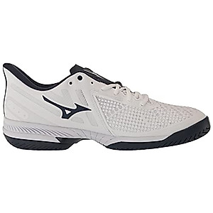 Mizuno Wave Exceed Tour 5 AC Men Tennis Shoe, White-Dress Blue, 9.5