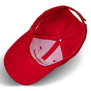 2024 MAGA Hat Make America Great Again Hat, Slogan with USA Flag Cap Adjustable MAGA Hats for Men wonen Baseball Cap (Cotton, Red)