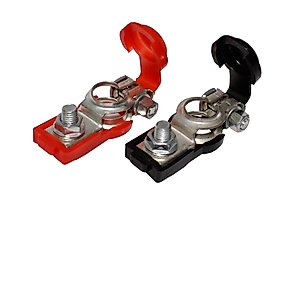 Car Battery Terminal Connectors, Heavy-Duty 12V Battery Terminals for Cars, Trucks & SUVs, Quick Release Battery Cable Clamps, Positive & Negative Battery Connectors